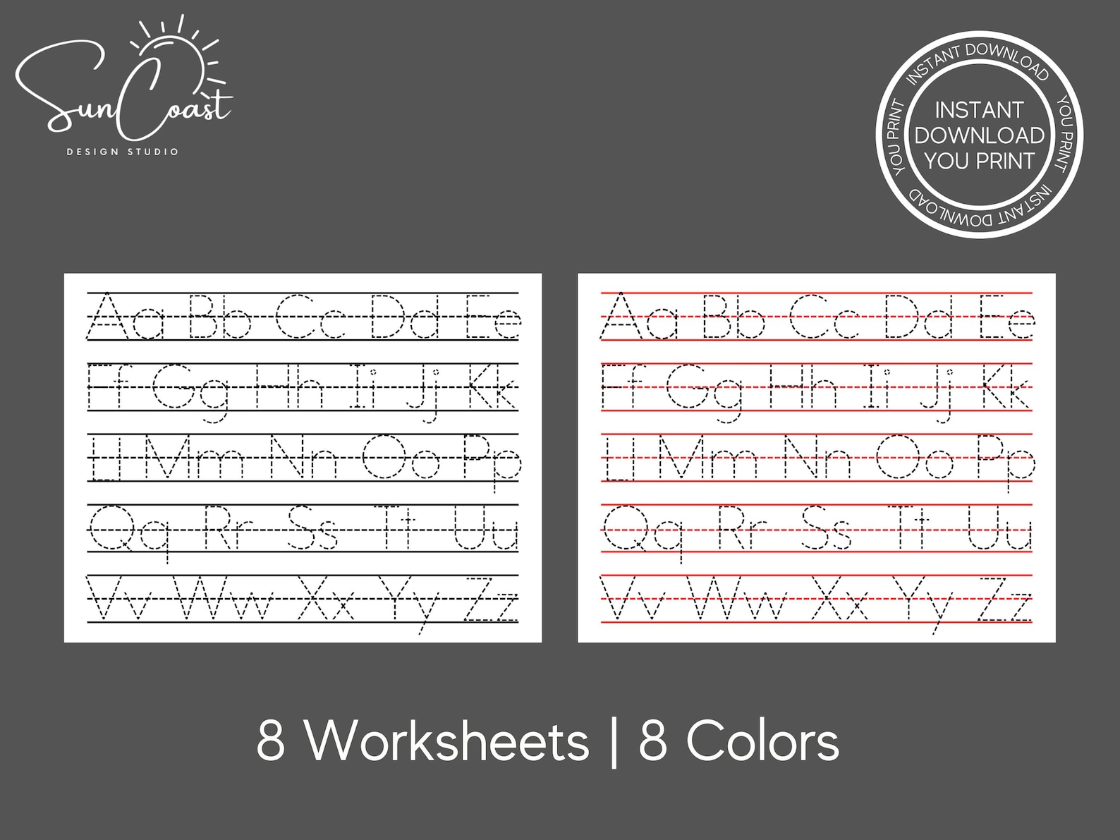 Alphabet Letters Tracing Page, Handwriting Practice, Preschool ...