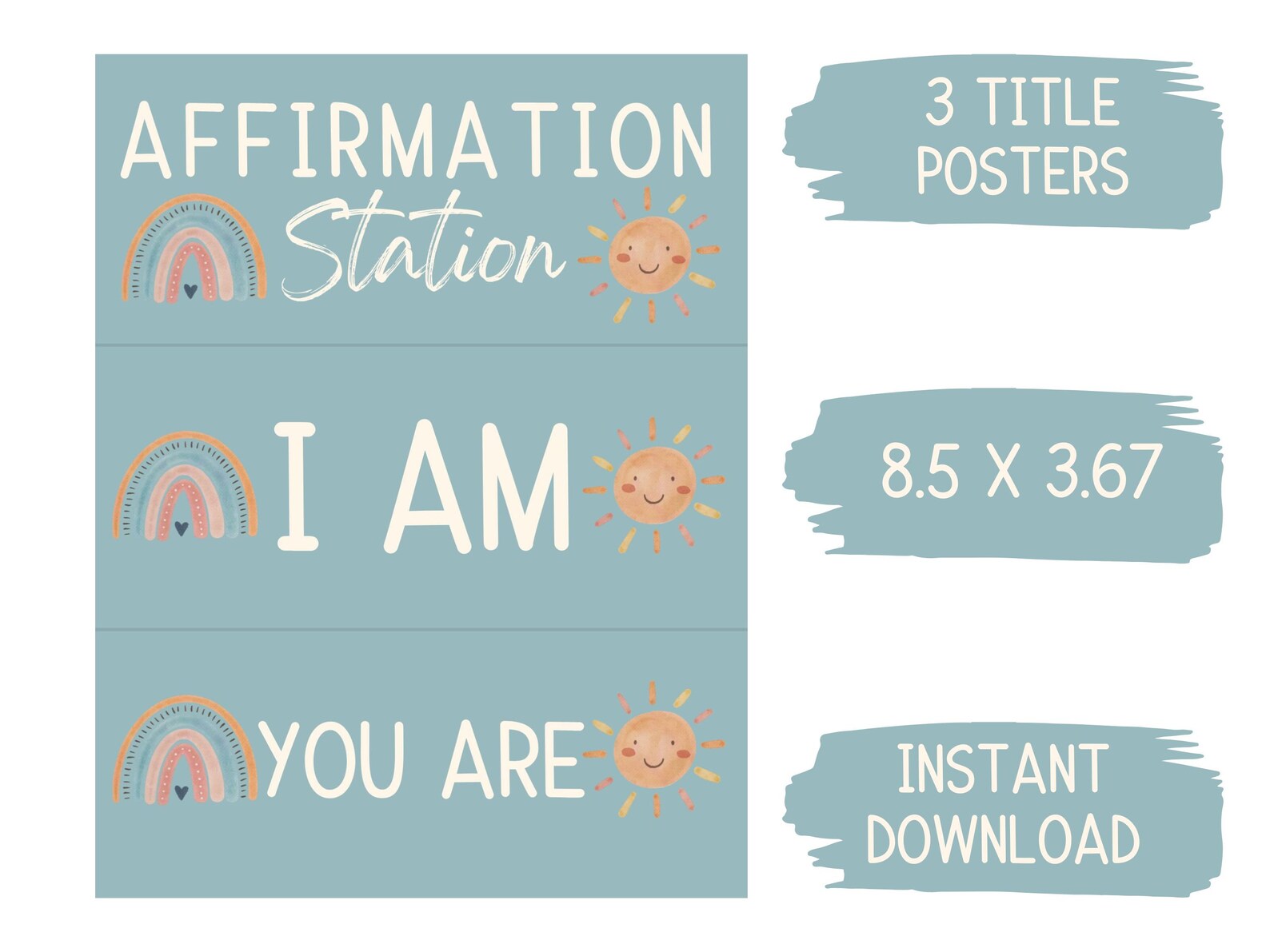 Affirmation Station | Rainbow BOHO | Positive Affirmations Mirror ...