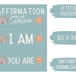 Affirmation Station | Rainbow BOHO | Positive Affirmations Mirror ...