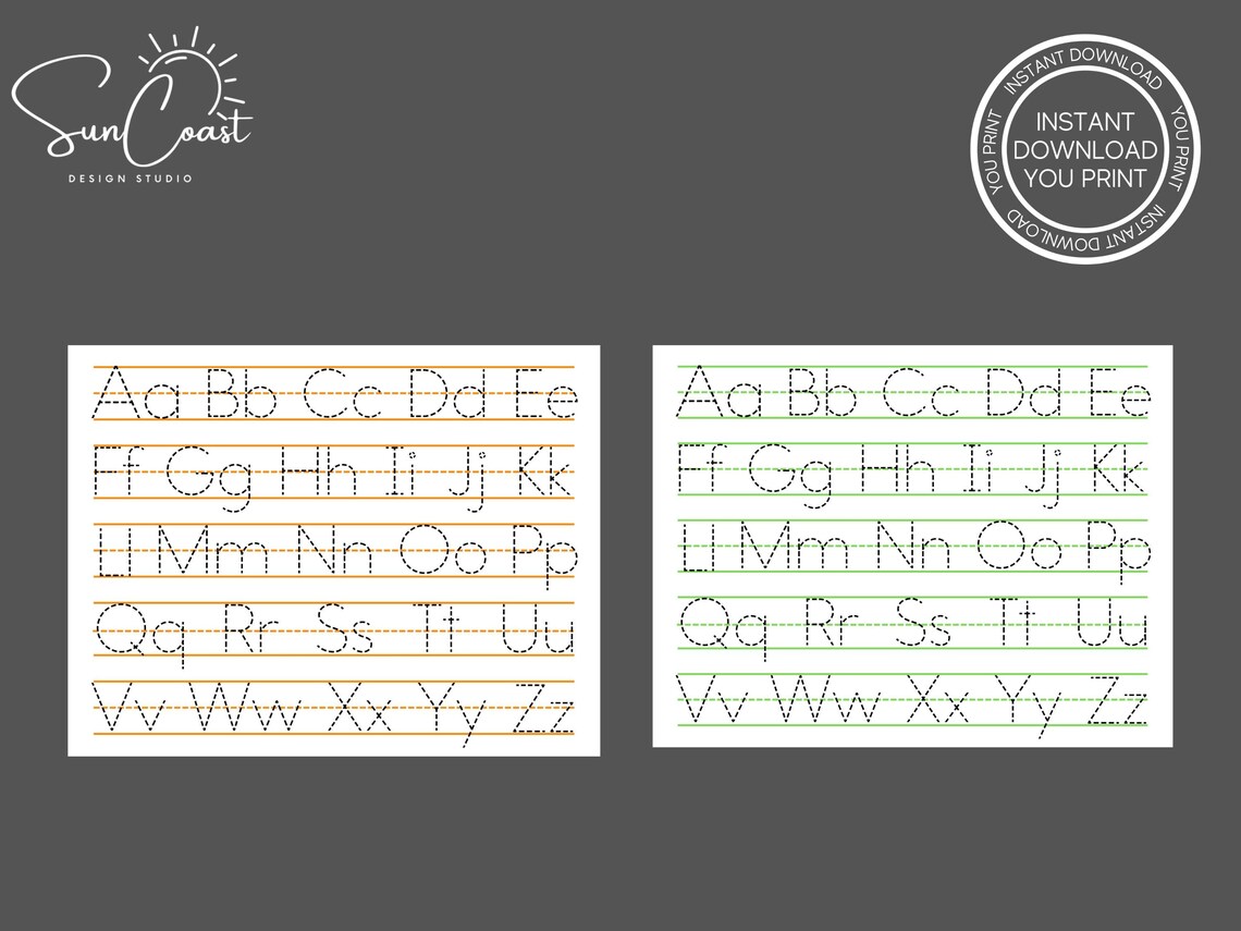 Alphabet Letters Tracing Page, Handwriting Practice, Preschool ...