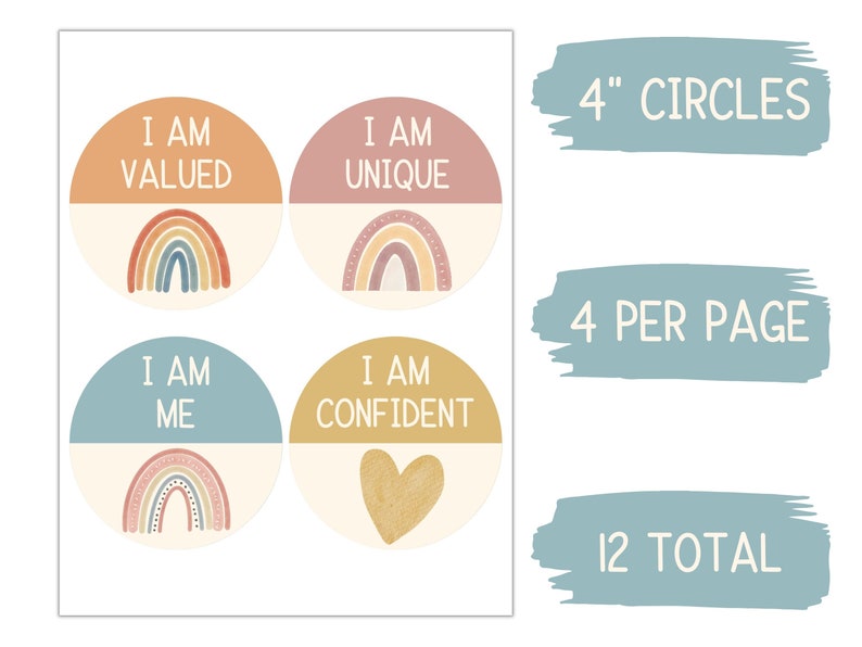 Affirmation Station | Rainbow BOHO | Positive Affirmations Mirror ...