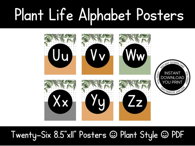 Plant Life Alphabet Posters | Plant Classroom | Botanical Classroom ...