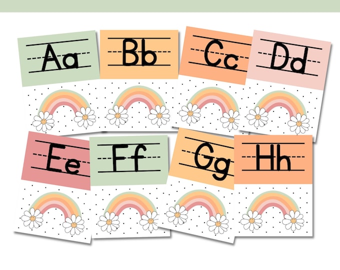 Groovy Boho Classroom Alphabet - Etsy Canada