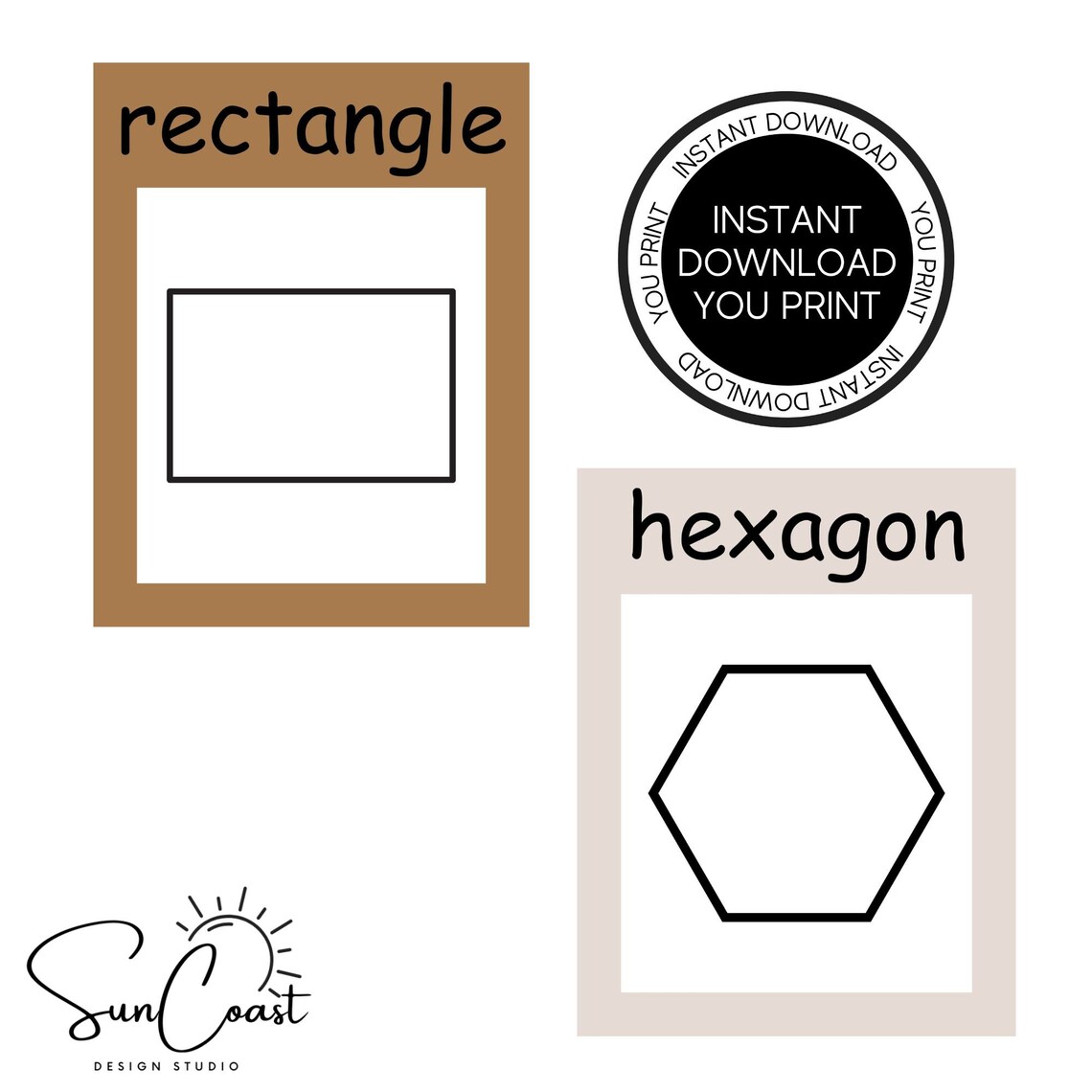 Classroom Shape Posters Boho 2D Preschool Decor Boho Classroom Decor ...