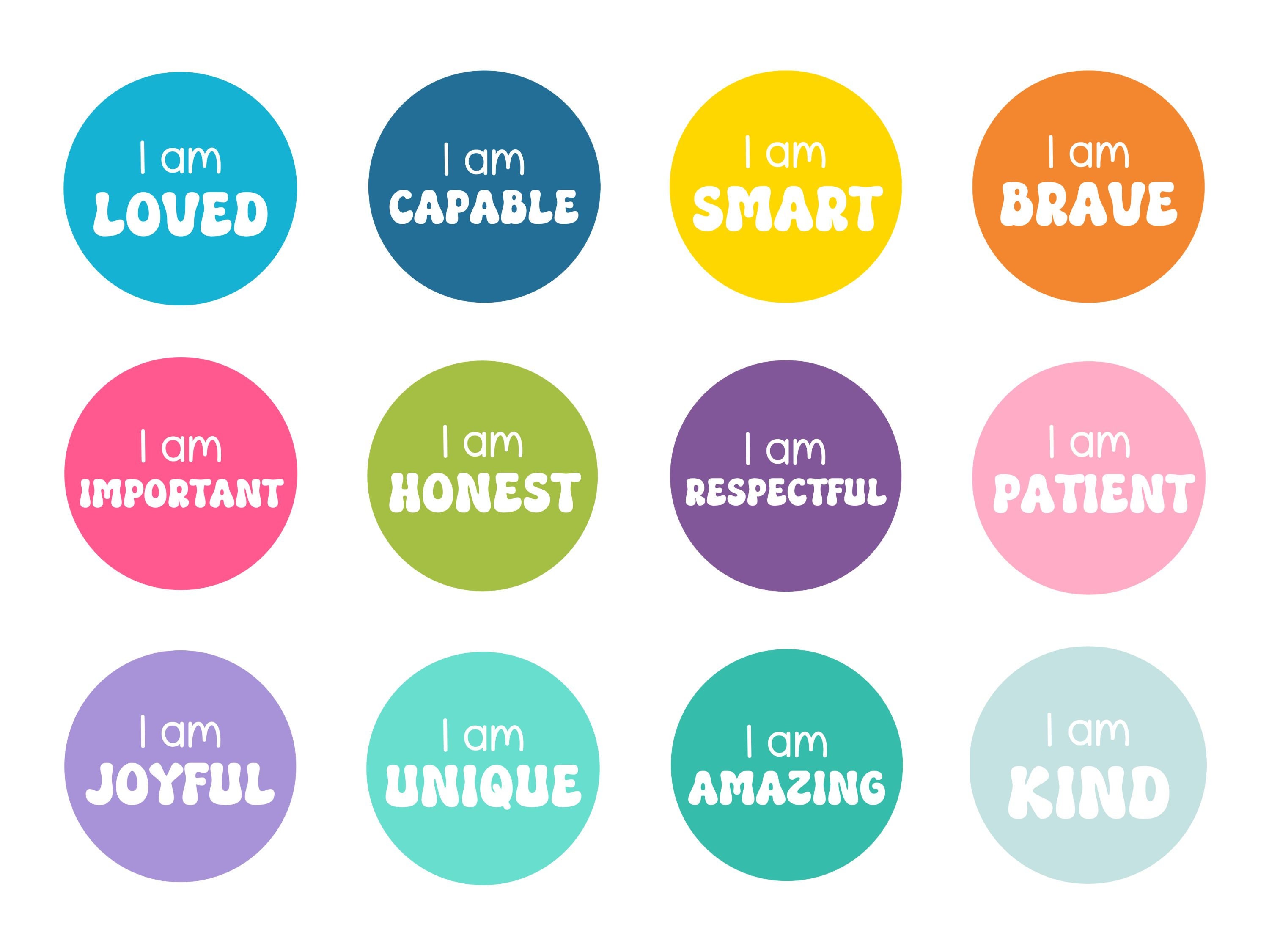 Affirmation Station Bright Retro | Positive Affirmations Mirror Display ...