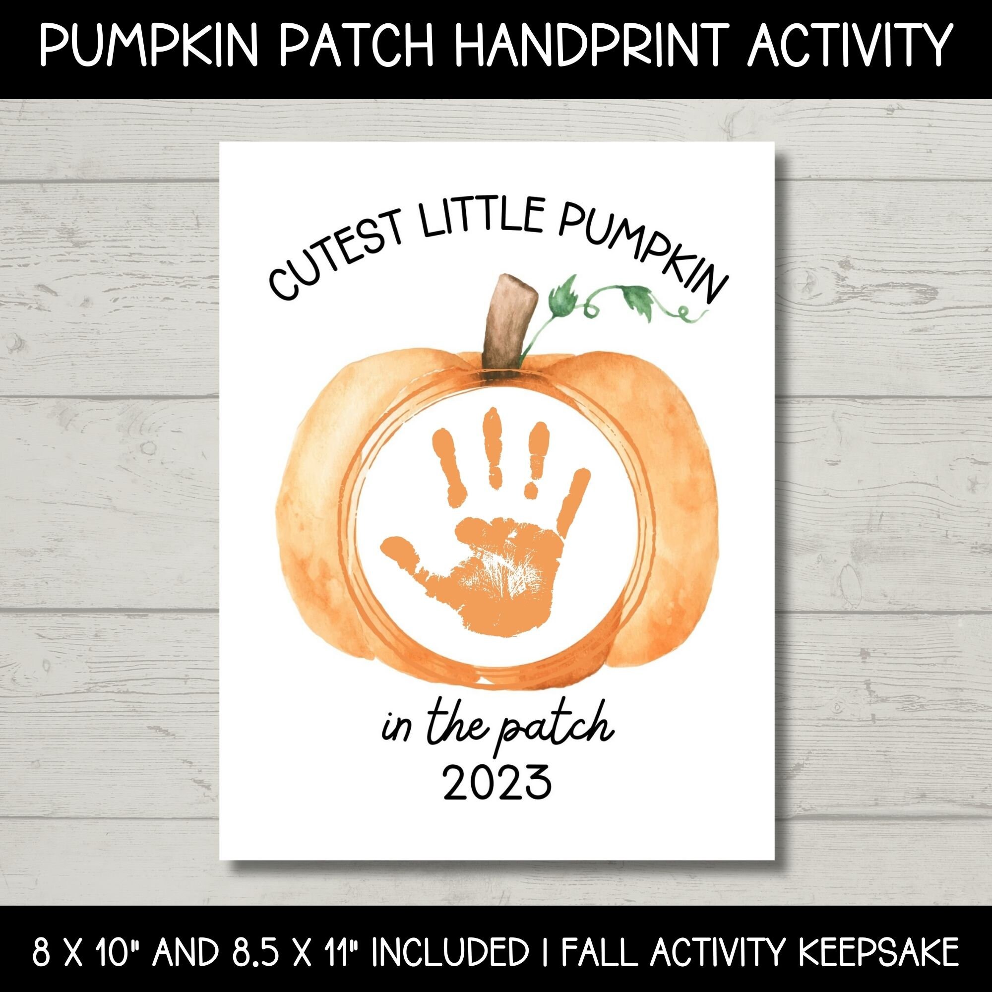 Halloween Pumpkin Handprint Footprint Toddler Baby Printable Craft ...