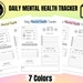 Daily Mental Health Tracker Printable Mood Tracker Self Care Journal ...
