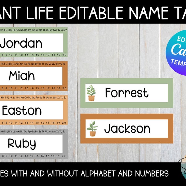 Plant Name Tags - Etsy