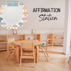 Affirmation Station | Rainbow BOHO | Positive Affirmations Mirror ...