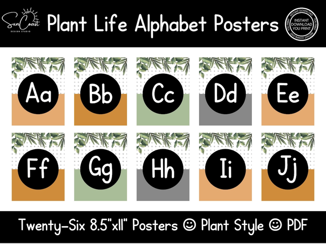 Plant Life Alphabet Posters | Plant Classroom | Botanical Classroom ...