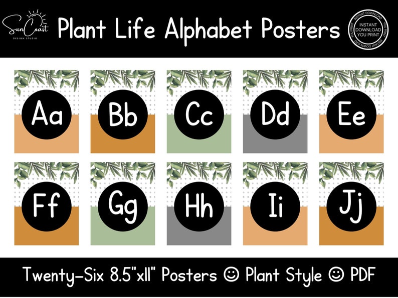Plant Life Alphabet Posters | Plant Classroom | Botanical Classroom ...