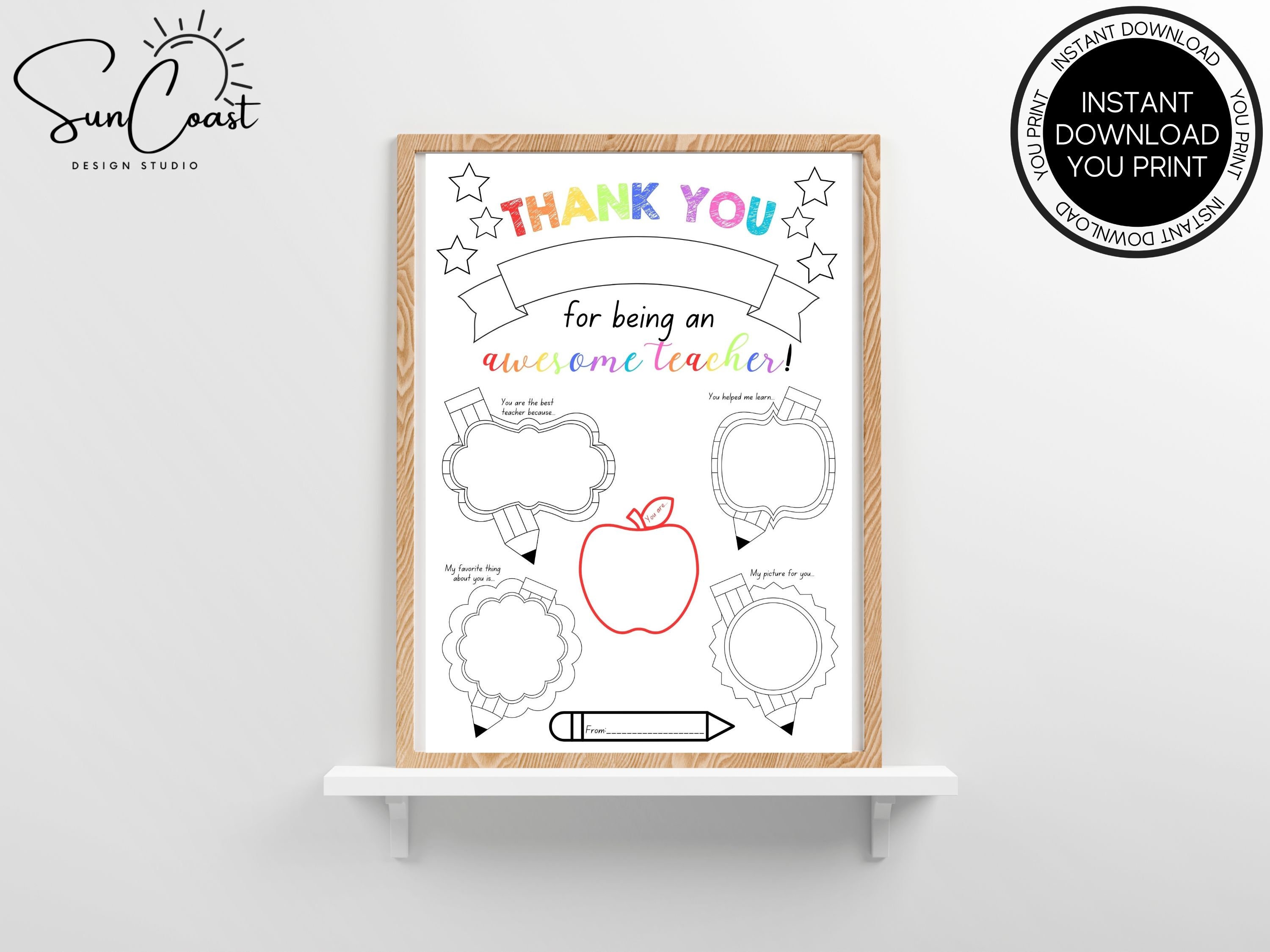 Teacher Appreciation Week Printable, Teacher Thank You, Teacher ...