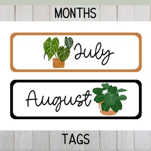 Plant Life Days and Months Display, Days of the Week Display, Months of ...