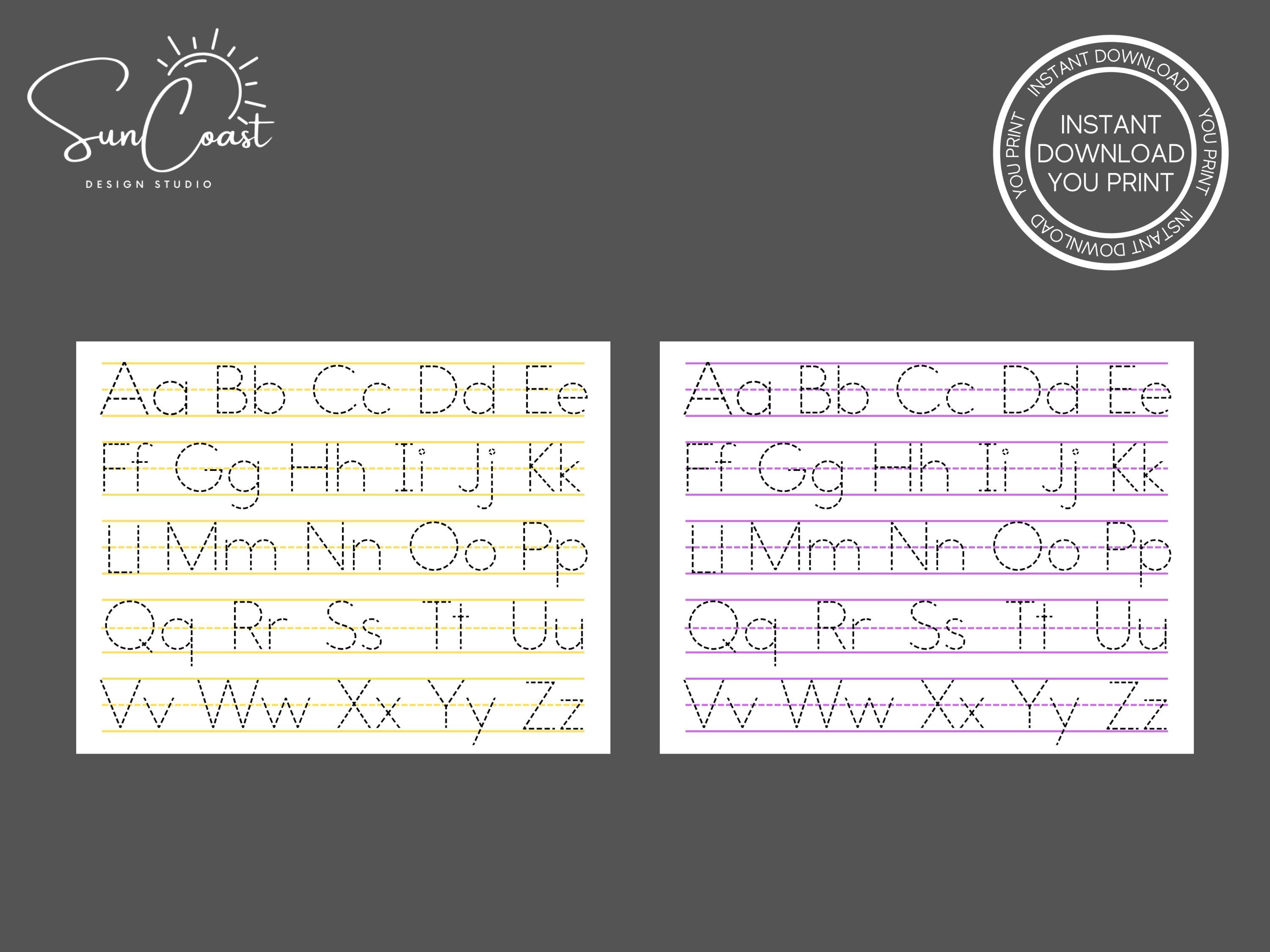 Alphabet Letters Tracing Page, Handwriting Practice, Preschool ...
