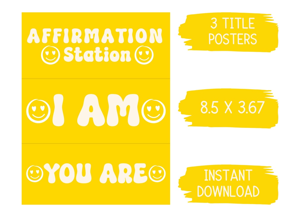 Affirmation Station Bright Retro Positive Affirmations Mirror Display ...