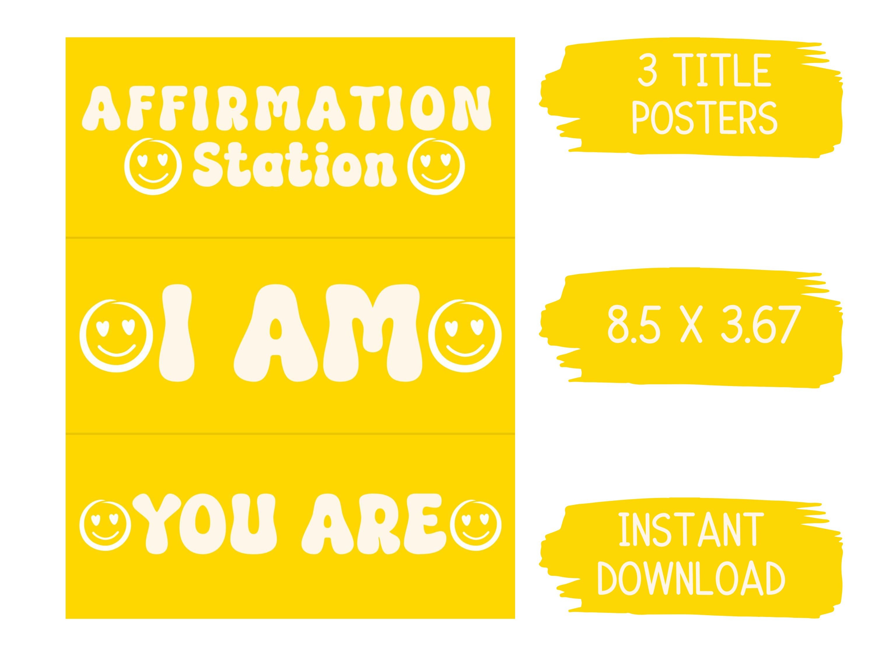 Affirmation Station Bright Retro | Positive Affirmations Mirror Display ...