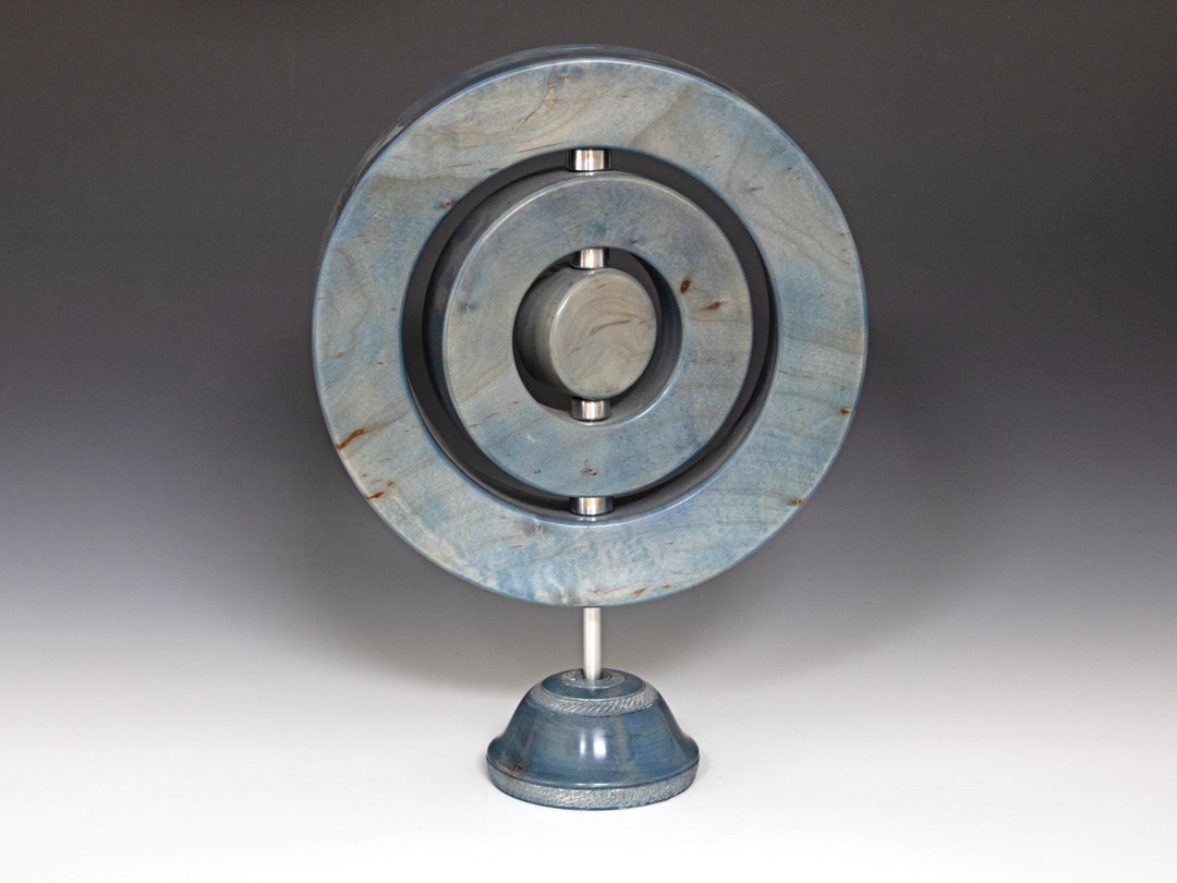 Dyed Maple Wood Sculpture: Hand-turned Adjustable Art - Etsy