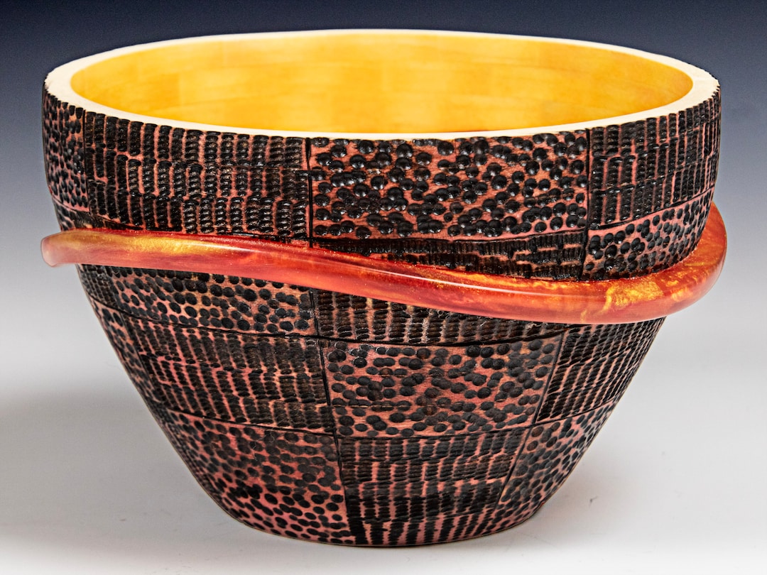 Segmented Poplar and Resin Wave Bowl - Etsy