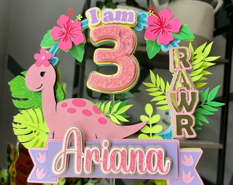 Dinosaur Brontosaurus Heart 225-A250 Cake Topper - Etsy