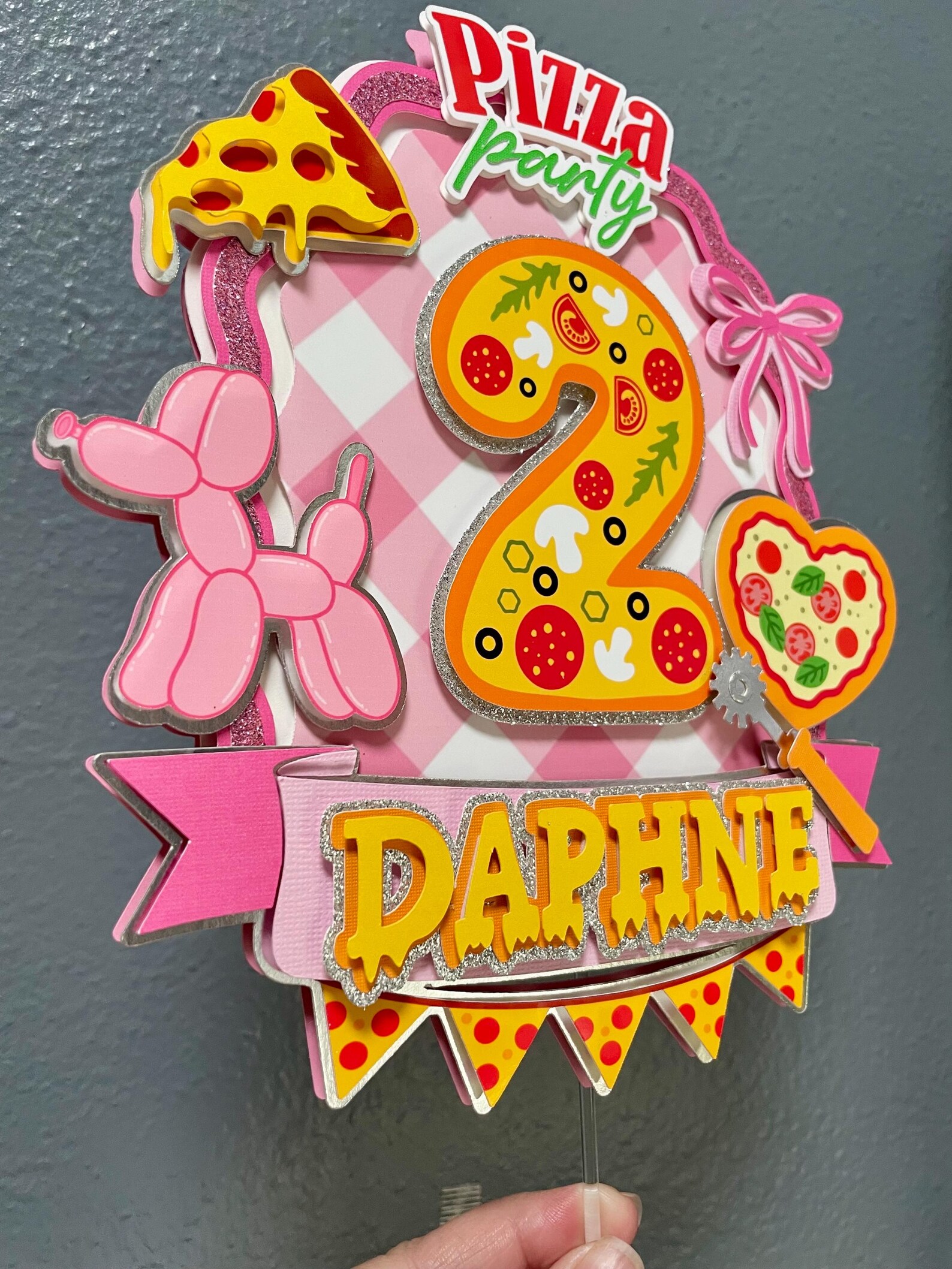 Pizza Cake Topper/ Pizza Personalized Cake Topper / Pizza Party ...