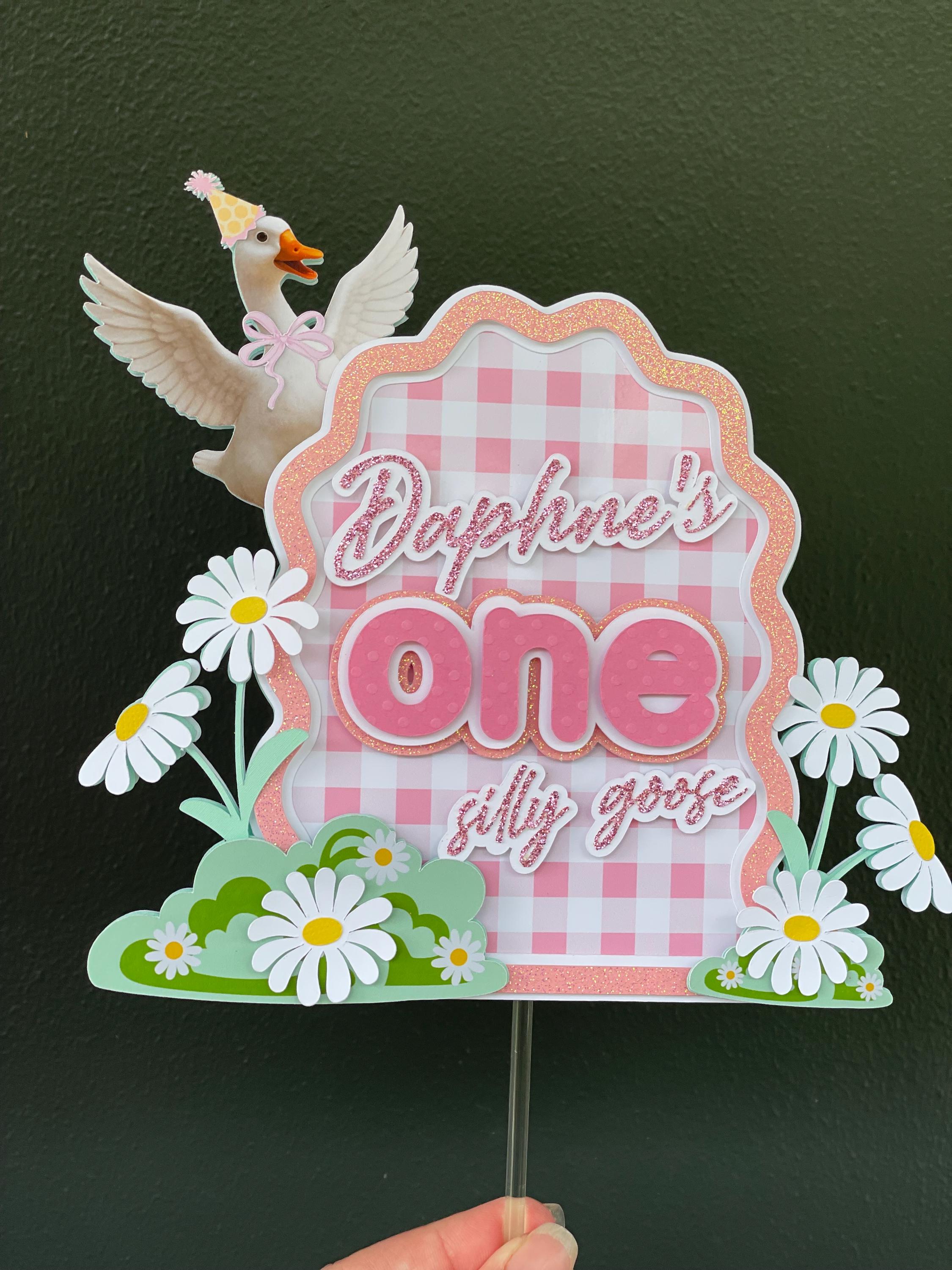 Silly Goose Cake Topper- Goose Personalized Cake Topper- Goose and ...