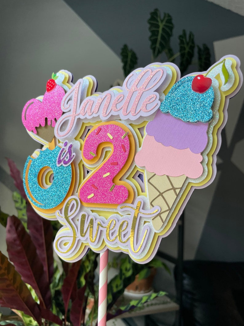Two Sweet Cake Topper - Etsy