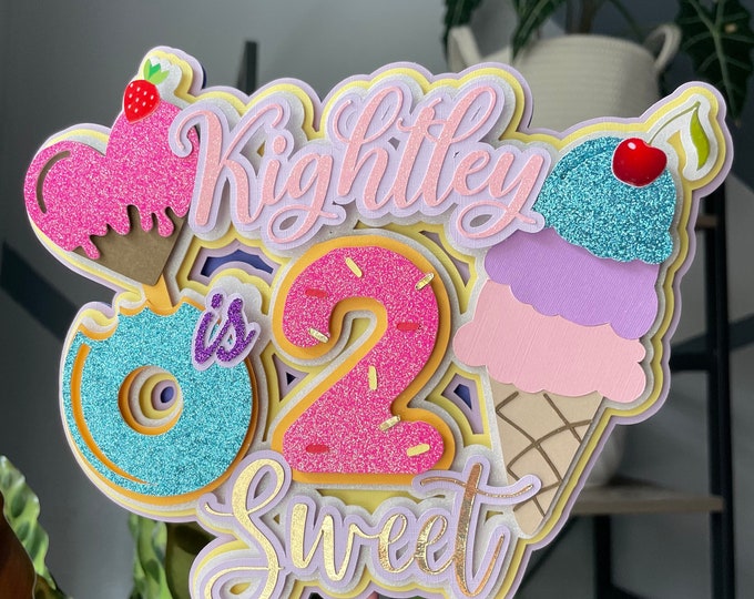 Two Sweet Cake Topper - Etsy