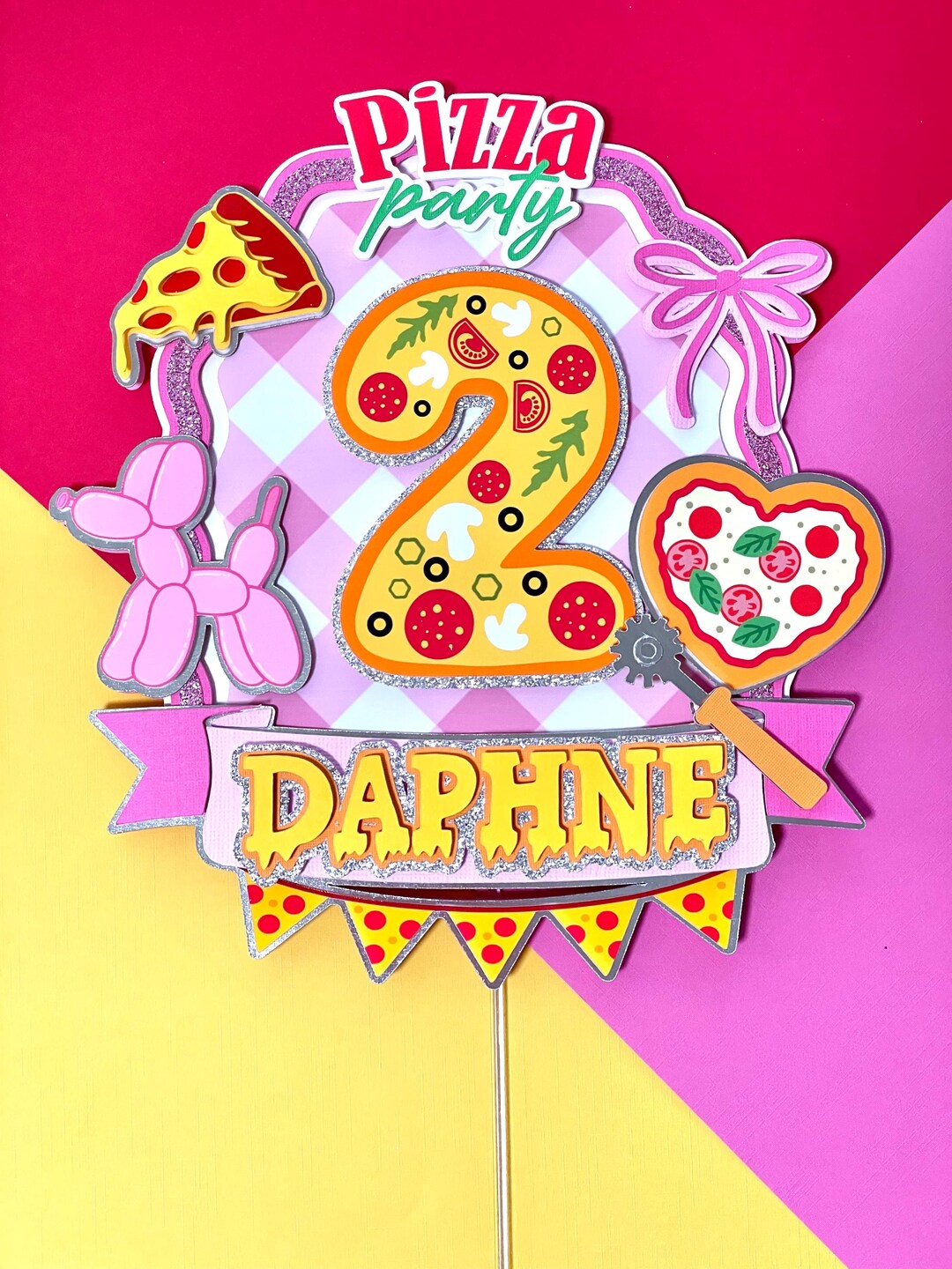 Pizza Cake Topper/ Pizza Personalized Cake Topper / Pizza Party ...
