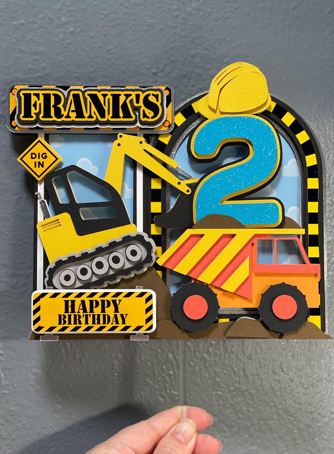 Excavator Cake Topper - Etsy