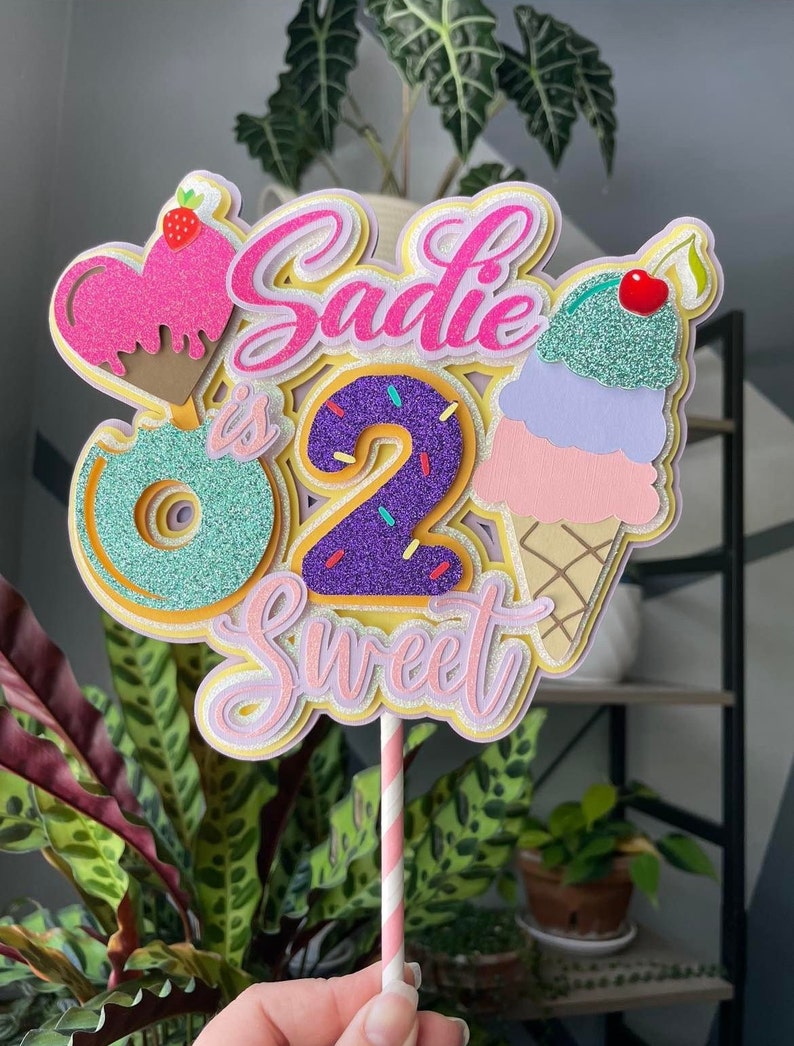 Two Sweet Cake Topper - Etsy