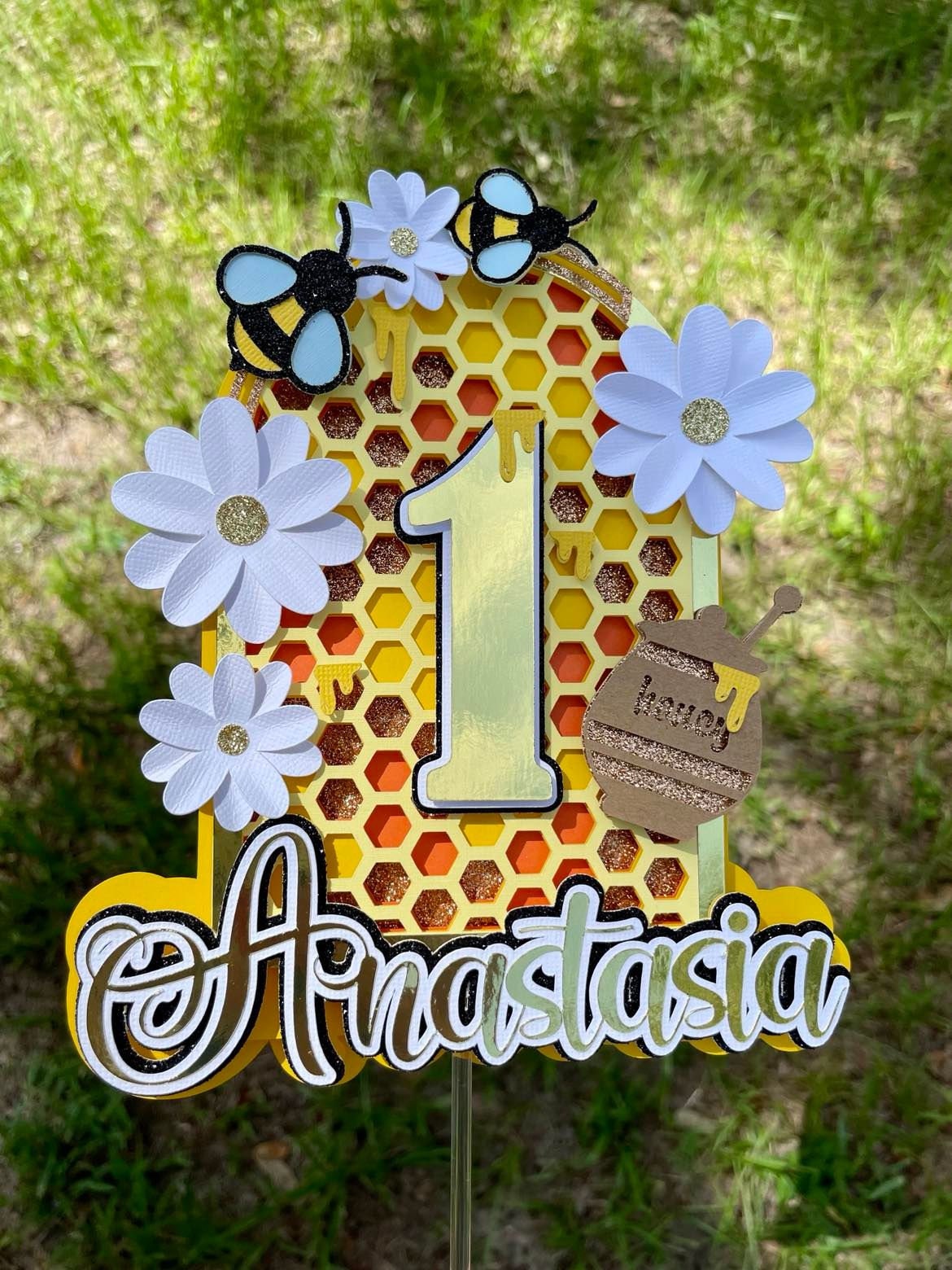 Bee Cake Topper - Etsy