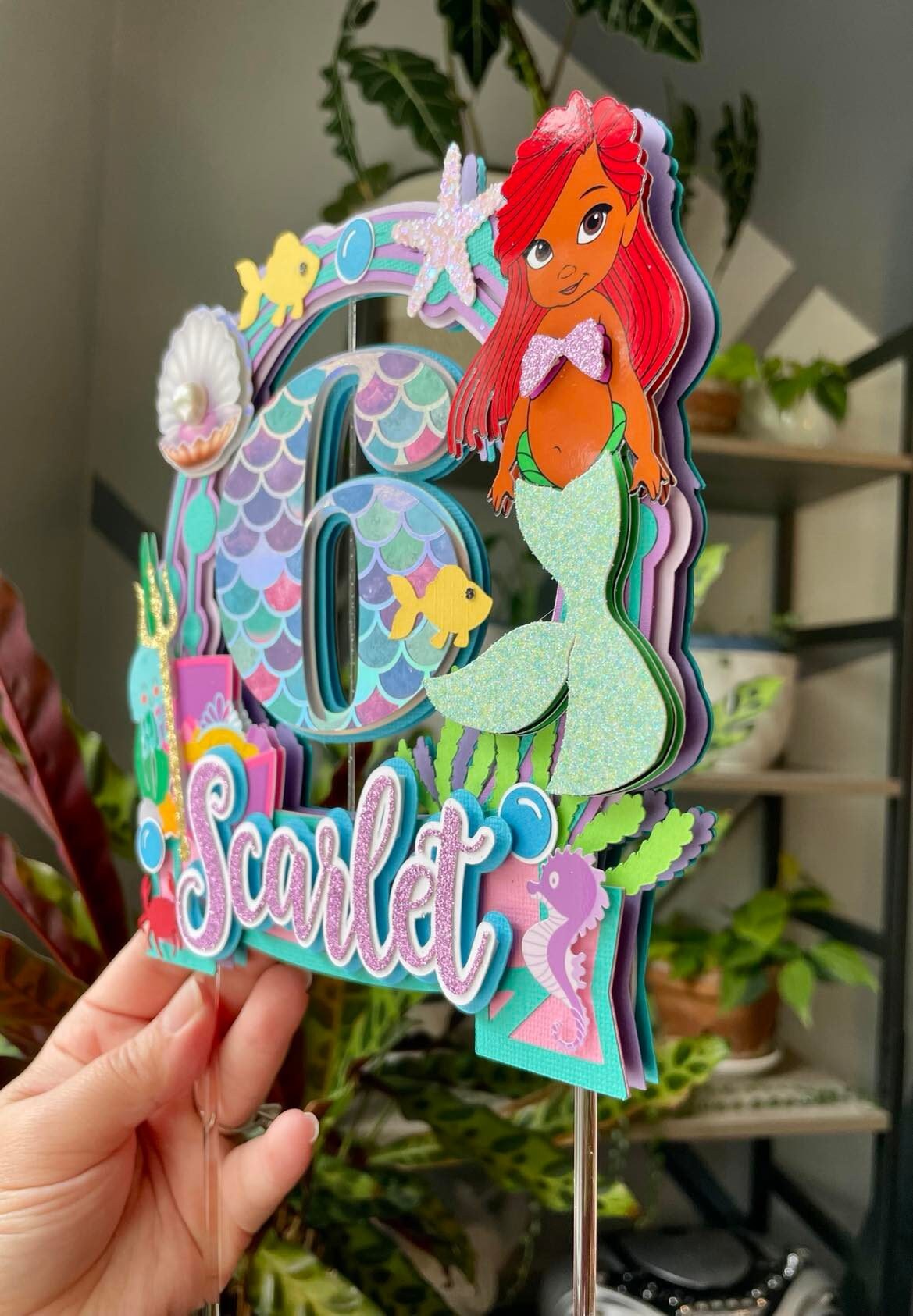 Cute Black Little Mermaid Cake Topper - Etsy