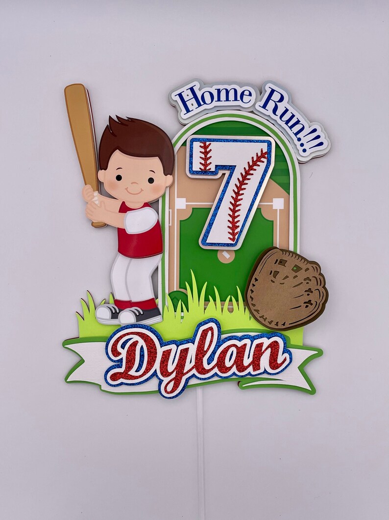 Baseball Player Cake Topper - Etsy