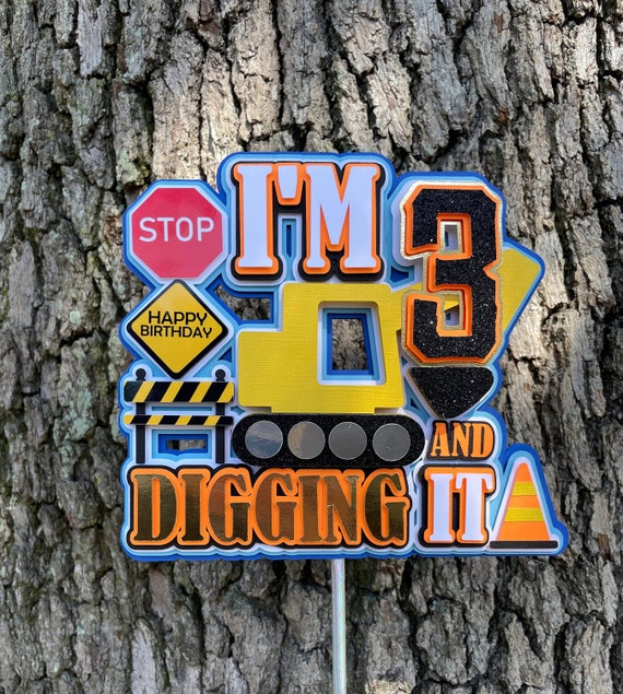 Excavator Cake Topper - Etsy