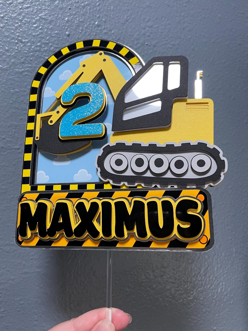 Excavator Cake Topper - Etsy