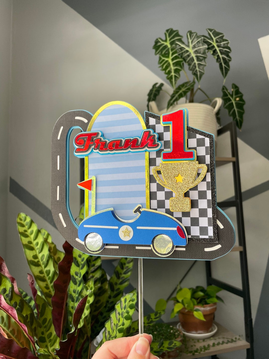 Racing Car Cake Topper - Etsy