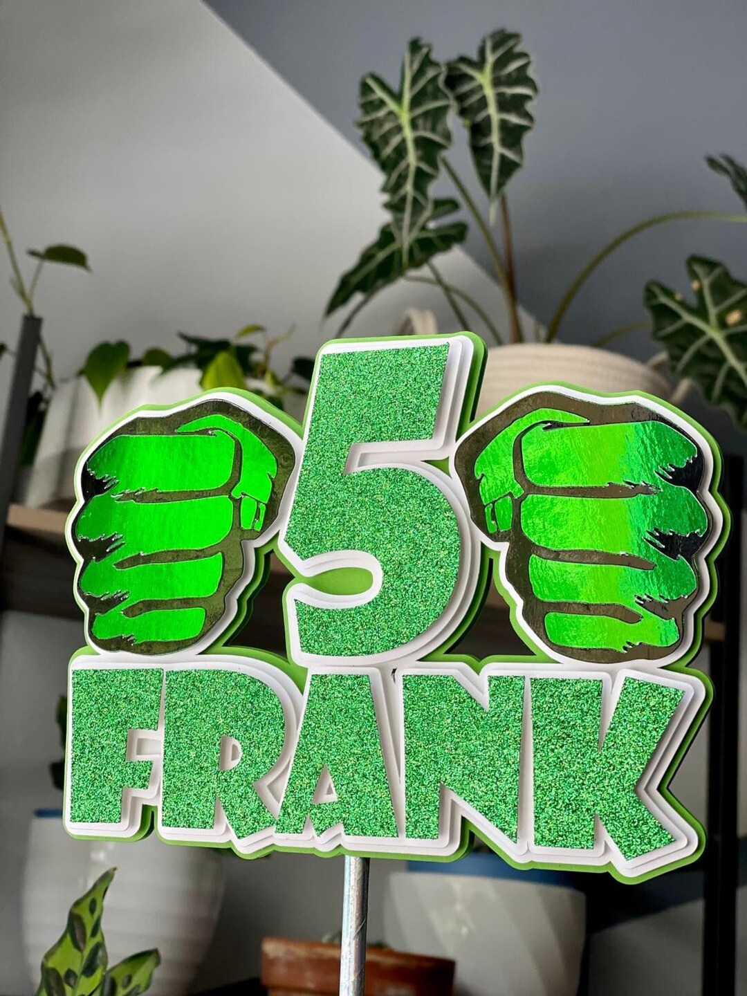 Hulk Inspired Cake Topper - Etsy