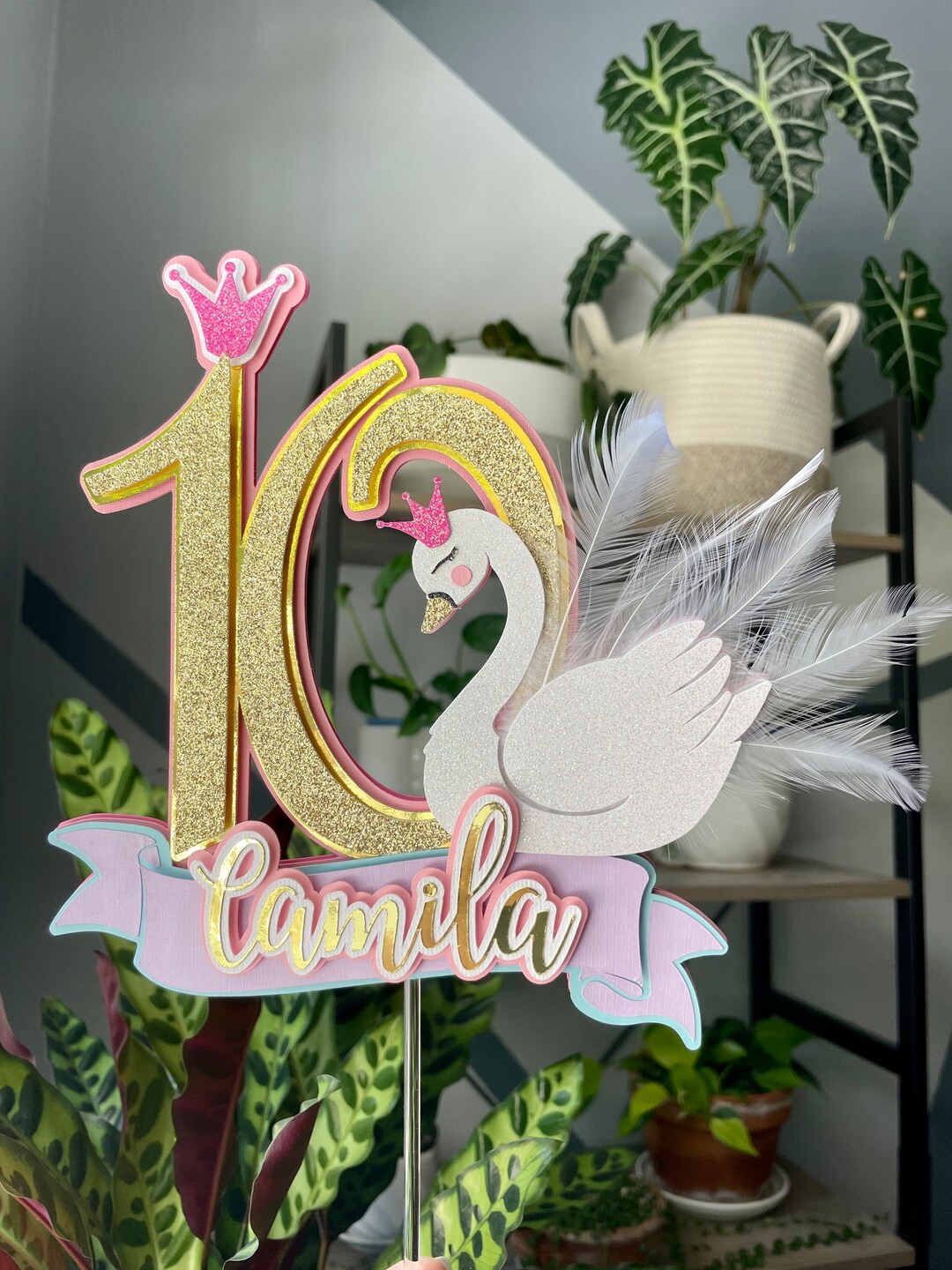 Swan Cake Topper - Etsy