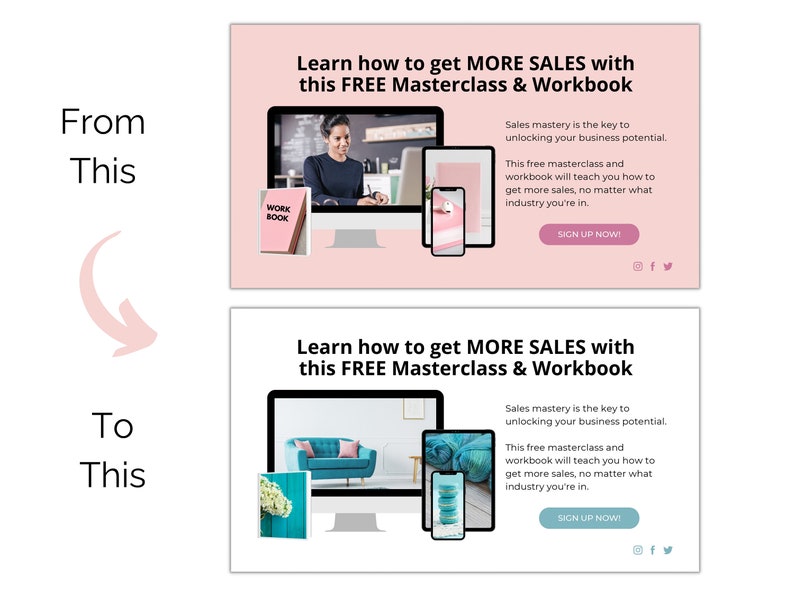Canva Sales Page Template. Online Course Launch Template. - Etsy