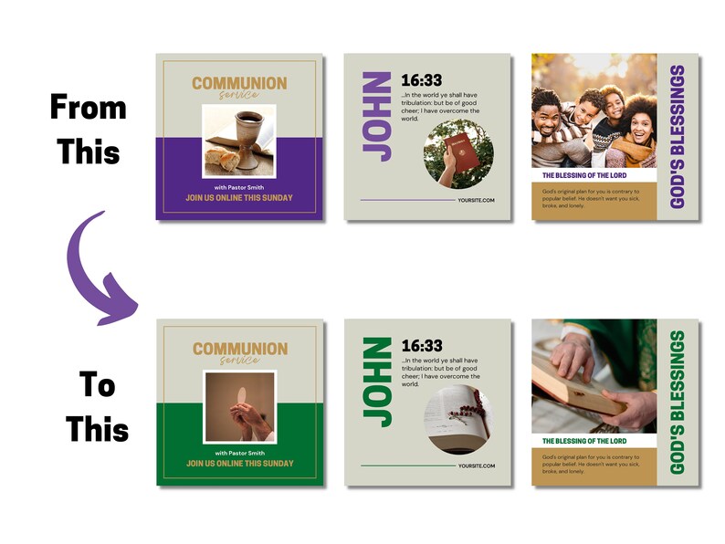 Christian Instagram Post Templates. Bible Verse Instagram Posts ...