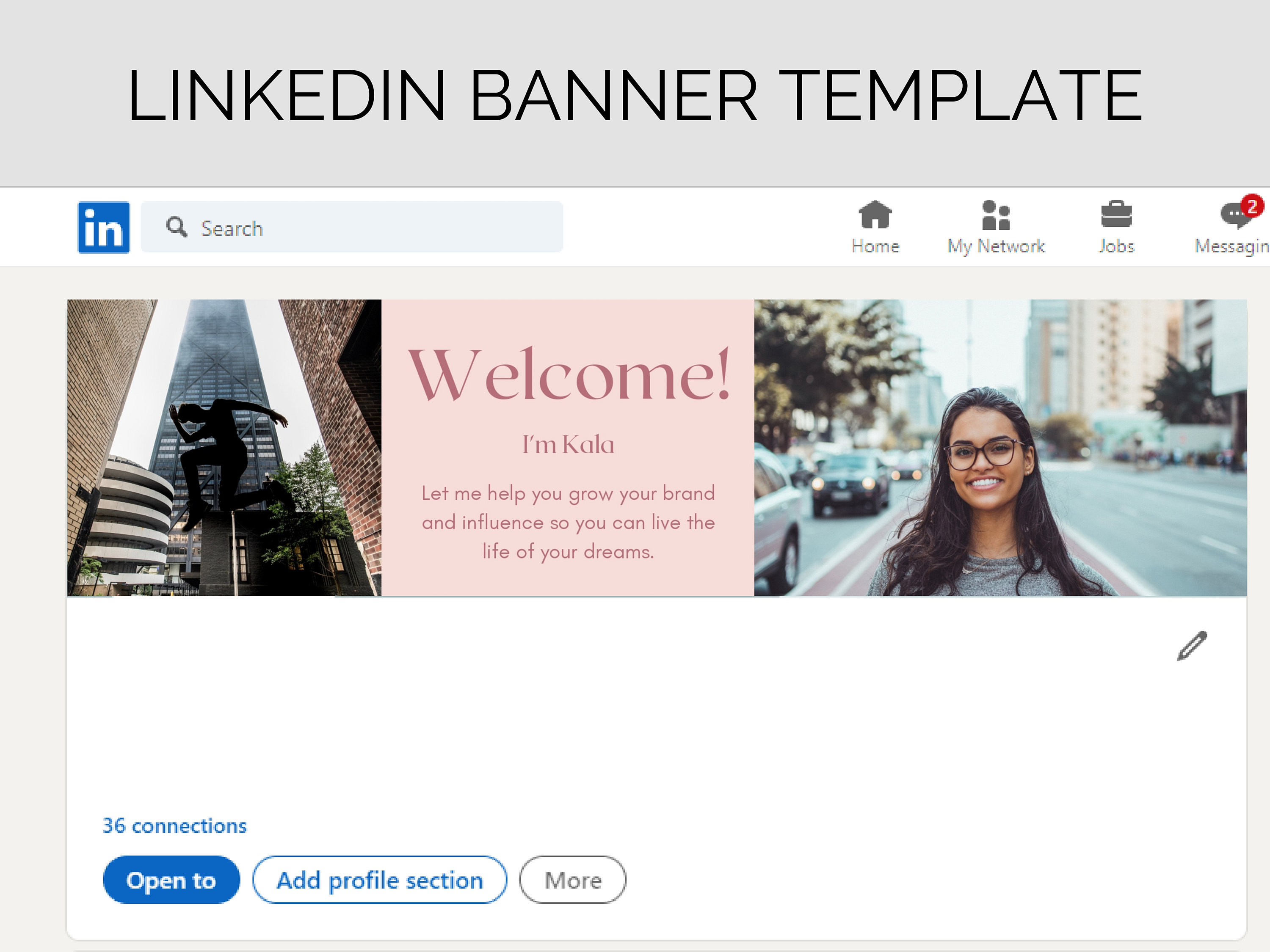 Modern Linkedin Banner. Linkedin Design With the Urban Flair. Stand Out ...