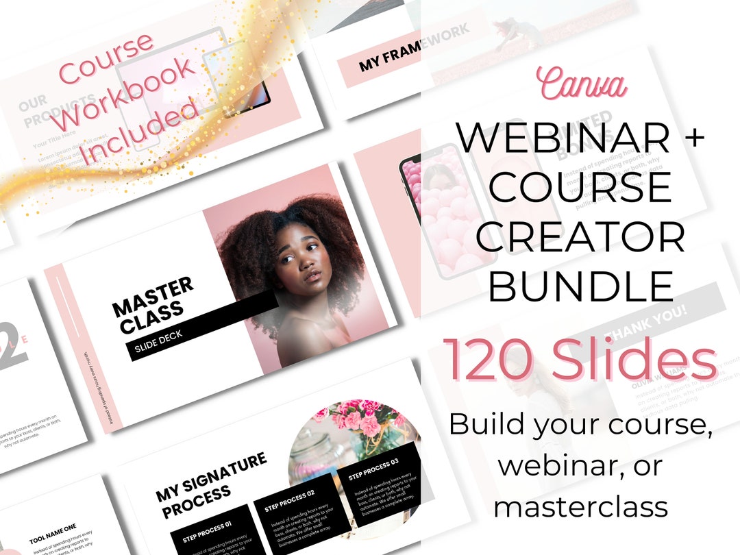 Webinar Template Canva. Course Template. Slide Deck. Canva Course ...
