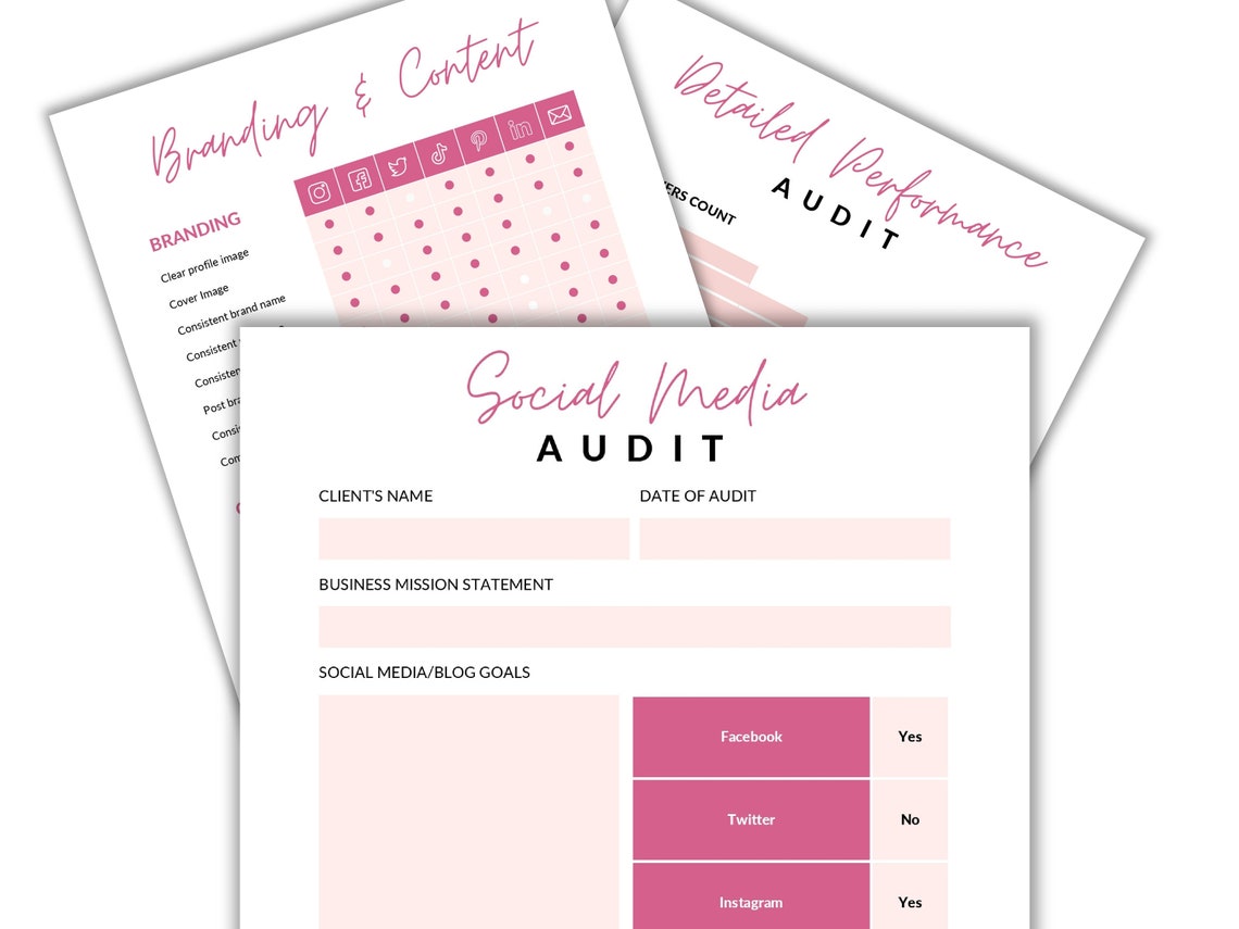 Social Media Audit Template. Social Media Analytics Report Canva ...
