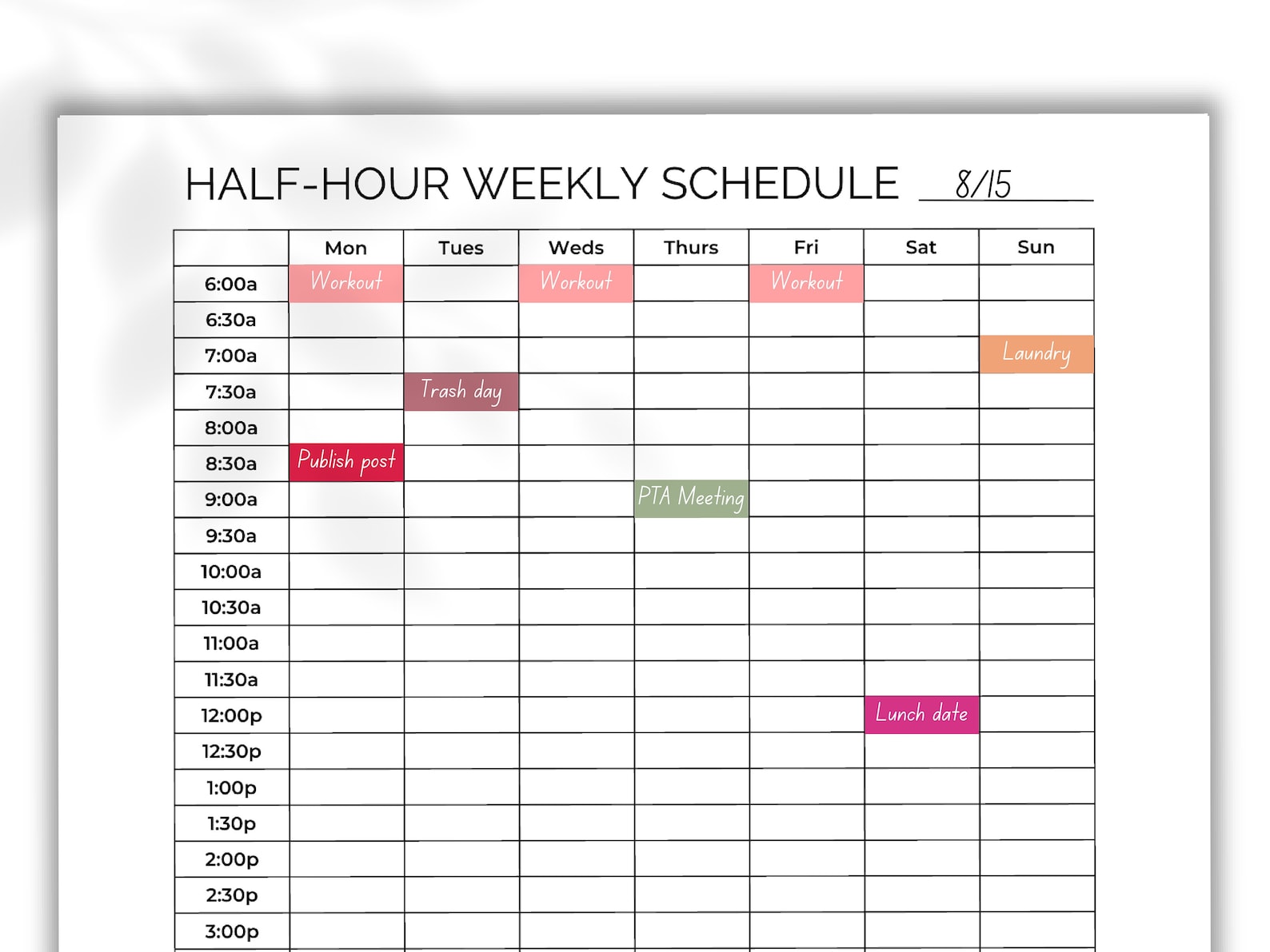 Printable Weekly Planner Bundle With 7 Planners. It Includes a Must ...