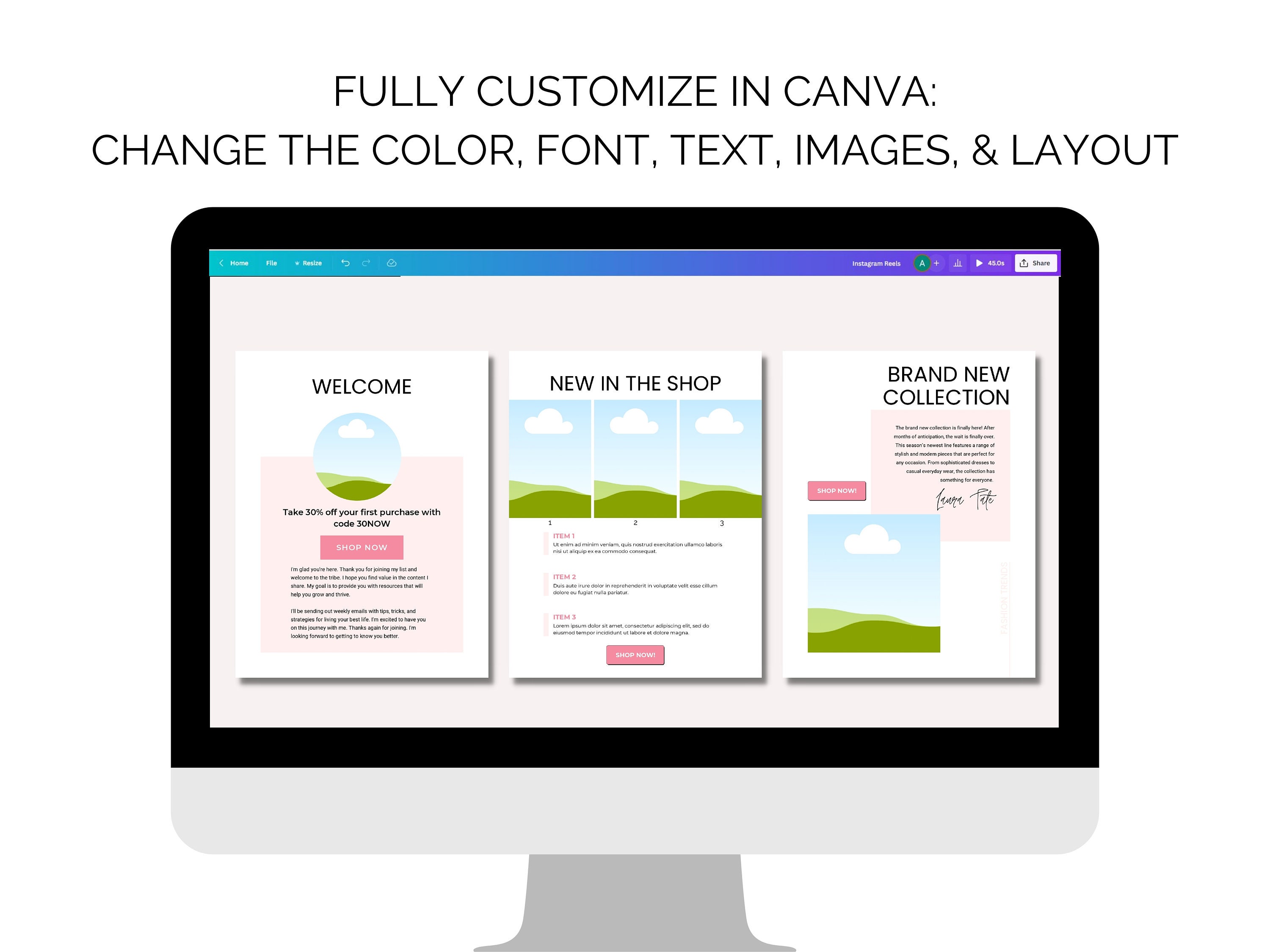 Email Marketing Canva Template Bundle. Email Newsletter Canva - Etsy