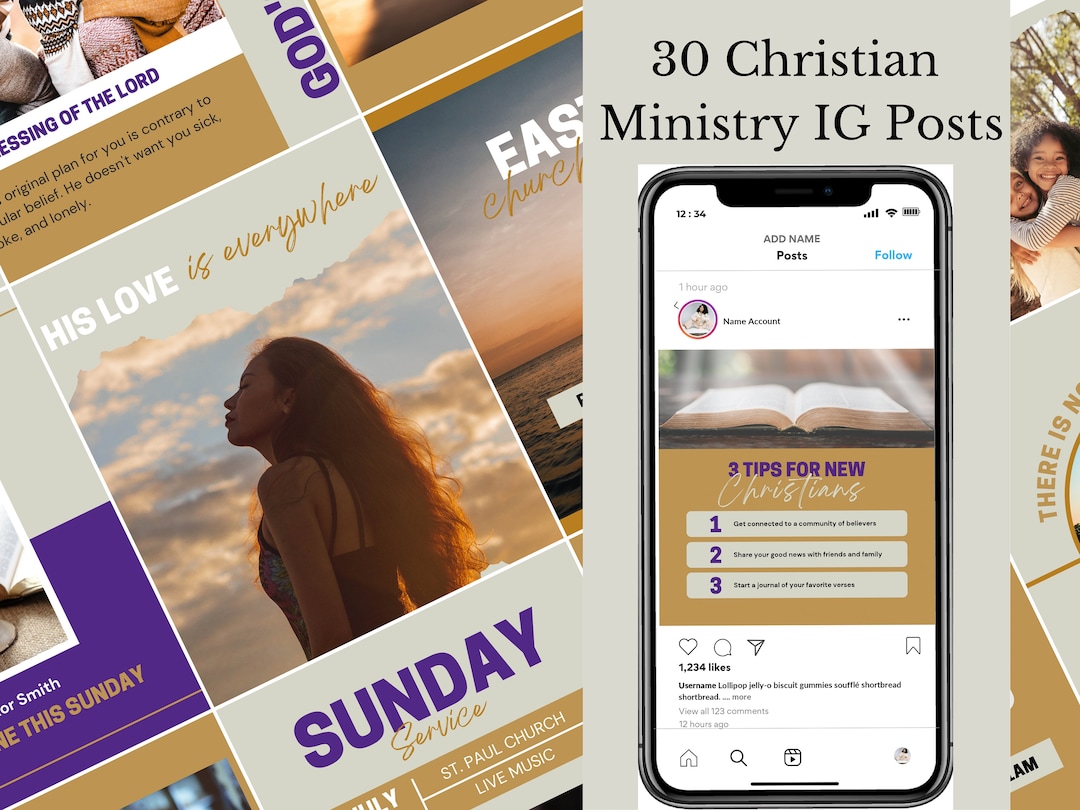 Christian Instagram Post Templates. Bible Verse Instagram Posts ...
