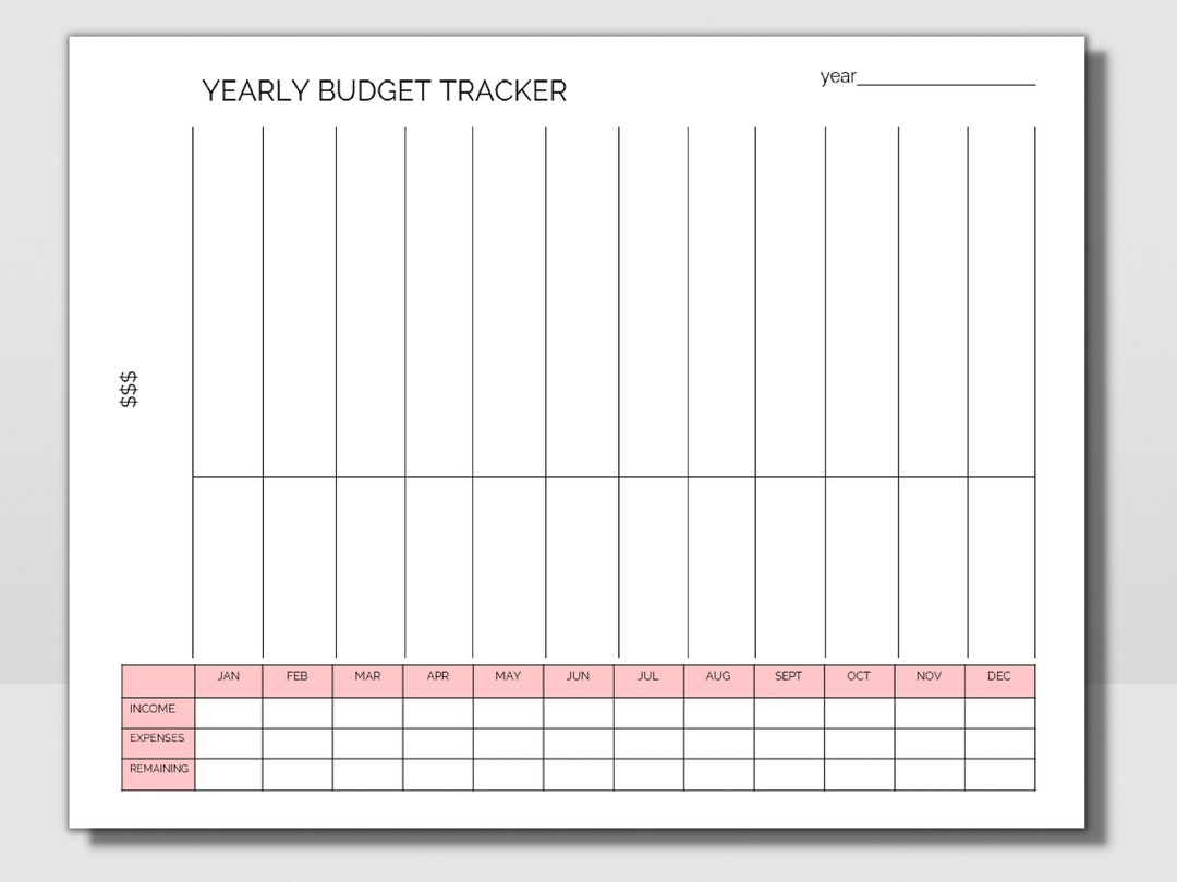 Yearly Budget Planner Printable. Great Monthly Income & Expenses ...