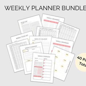 Printable Weekly Planner Bundle With 7 Planners. It Includes a Must ...