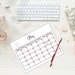 Monthly Blank Calendar Printable. Full Year Calendar 12 Horizontal ...