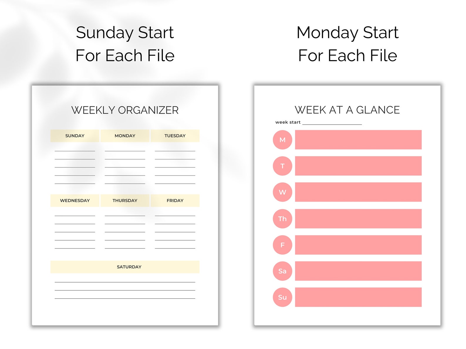 Printable Weekly Planner Bundle With 7 Planners. It Includes a Must ...